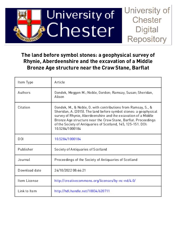 (PDF) The land before symbol stones: a geophysical survey of Rhynie ...