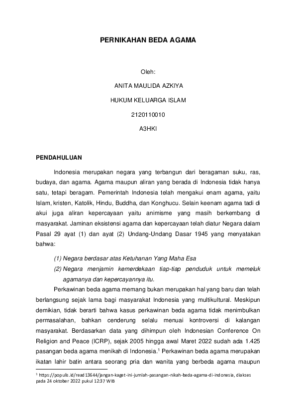 (PDF) PERNIKAHAN BEDA AGAMA