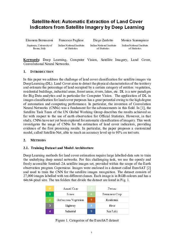 Pdf Satellite Net Deep Learning For Land Cover