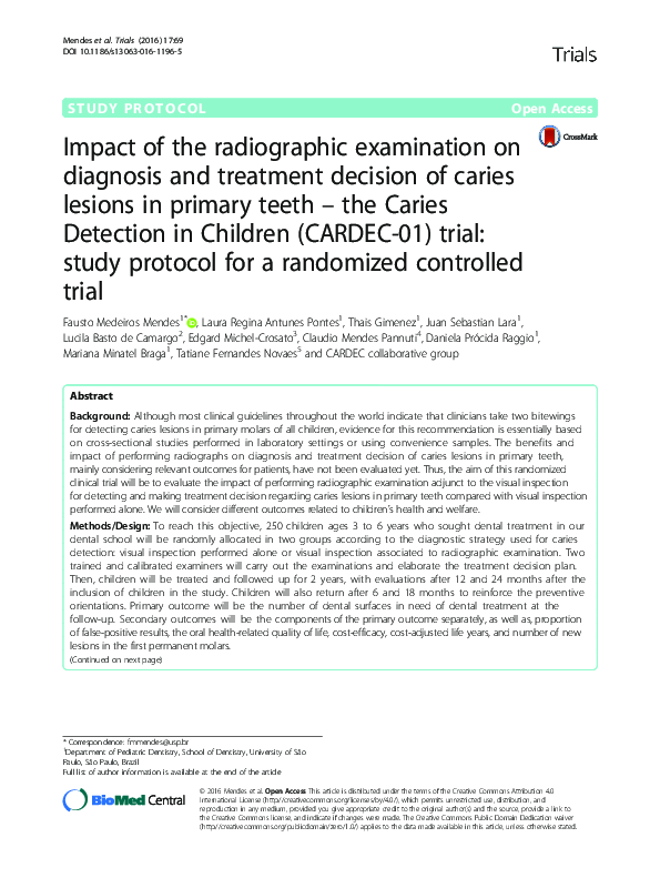 (PDF) Impact of the radiographic examination on diagnosis and treatment ...