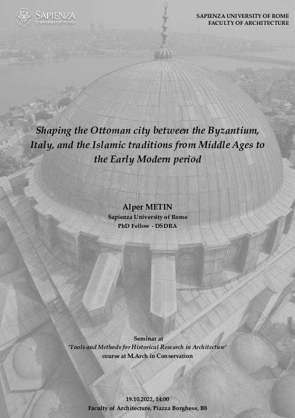 (PDF) Shaping the Ottoman city between the Byzantium, Italy, and the ...