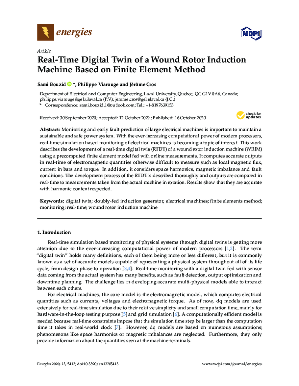 (PDF) Real-Time Digital Twin of a Wound Rotor Induction Machine Based ...