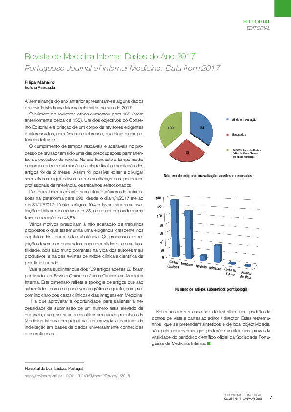 (PDF) Revista de Medicina Interna: dados do ano 2017 | Filipa Malheiro ...