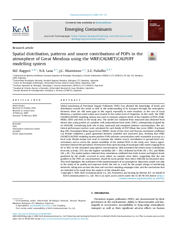 (PDF) Spatial distribution, patterns and source contributions of POPs ...