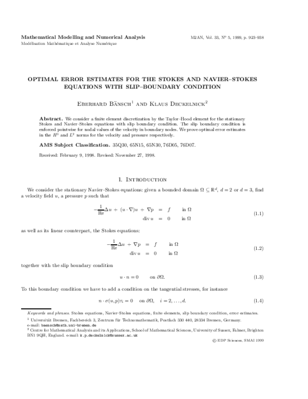 (PDF) Stokes equations under nonlinear slip boundary conditions coupled with the heat equation ...