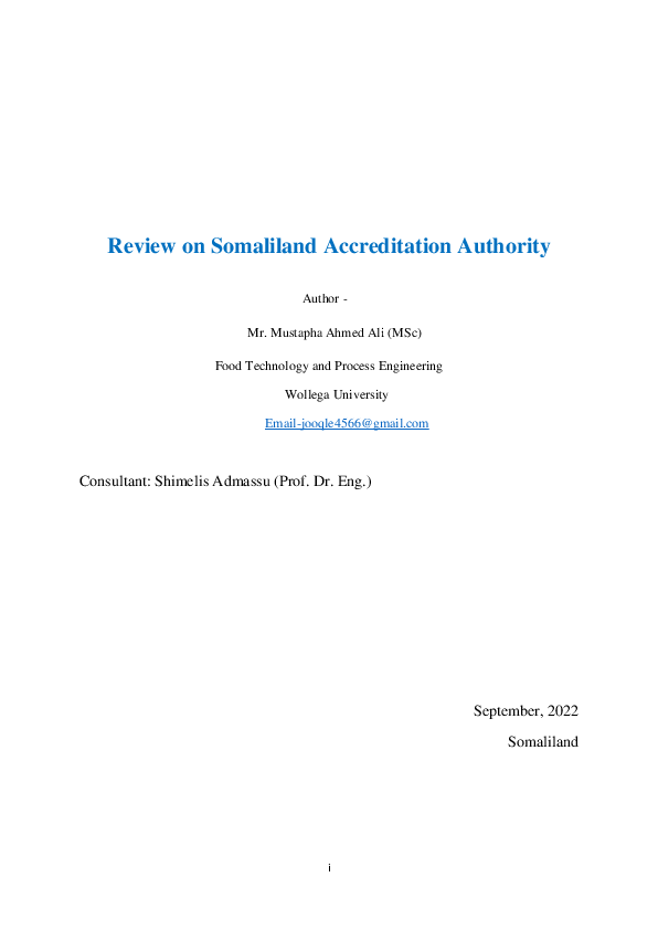 (PDF) Somaliland Accreditation Authority