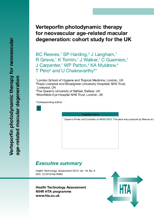(PDF) Verteporfin photodynamic therapy for neovascular age-related ...