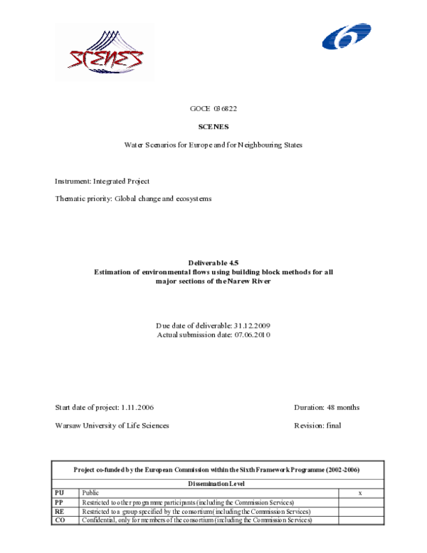 (PDF) SCENES: water SCenarios for Europe and NEighbouring States ...