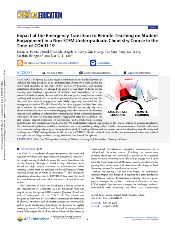 (PDF) Impact of the Emergency Transition to Remote Teaching on Student ...