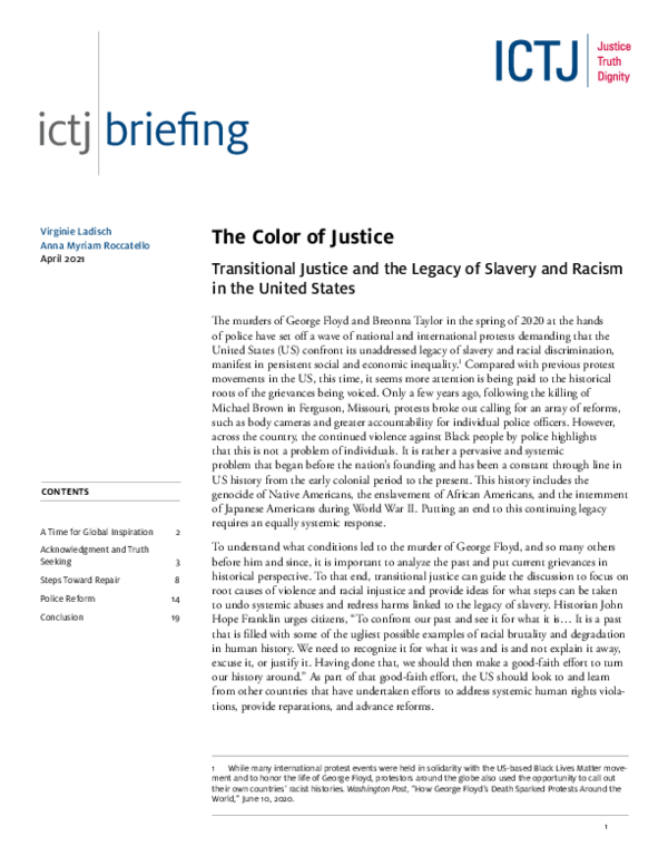 (PDF) The Color of Justice: Transitional Justice and the Legacy of ...