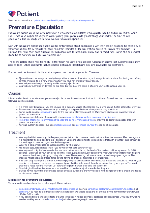 (PDF) [Premature ejaculation]