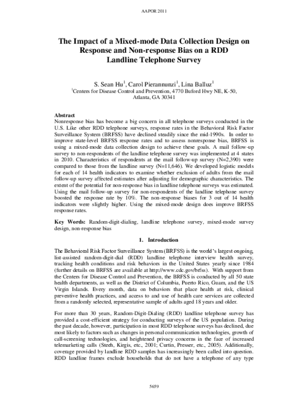 (PDF) The Impact of a Mixed-mode Data Collection Design on Response and ...