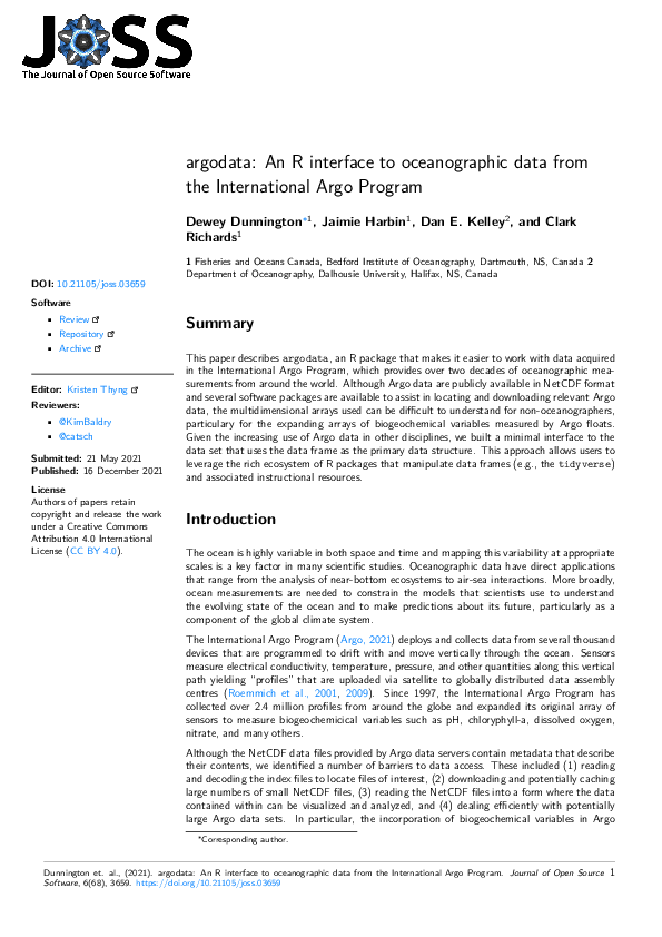 (PDF) argodata: An R interface to oceanographic data from the ...