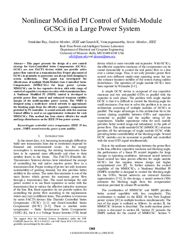 (PDF) Nonlinear NMPI Control for Multi-Module GCSCs