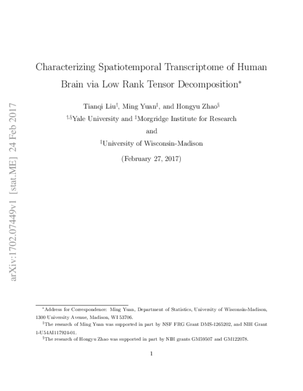 Pdf Characterizing Spatiotemporal Transcriptome Of The Human Brain