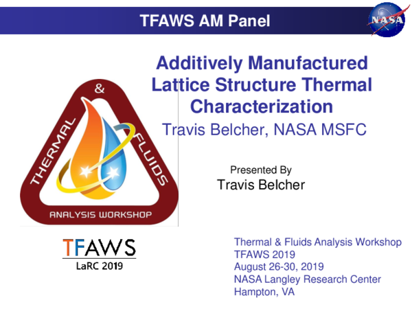 (PDF) Additively Manufactured Lattice Structure Thermal Characterization