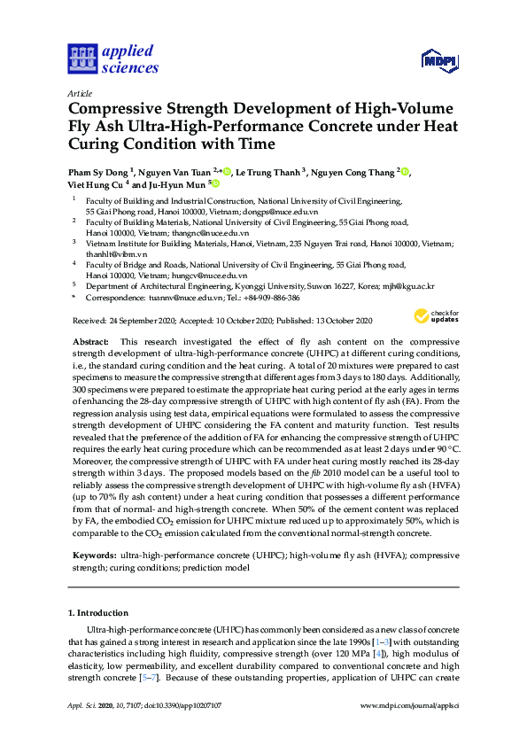 (PDF) Compressive Strength Development of High-Volume Fly Ash Ultra ...