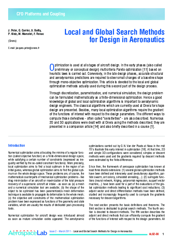 (PDF) CFD Platforms and Coupling Local and Global Search Methods for ...
