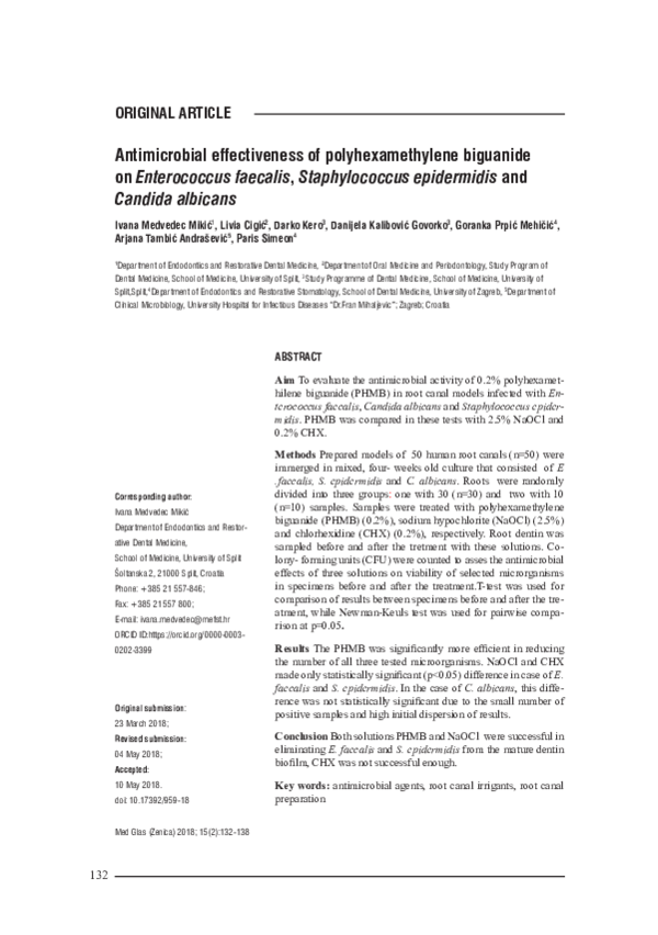 (PDF) Antimicrobial effectiveness of polyhexamethylene biguanide on ...
