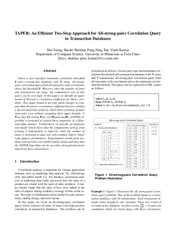 (PDF) TAPER: An Efficient Two-Step Approach for All-strong-pairs ...