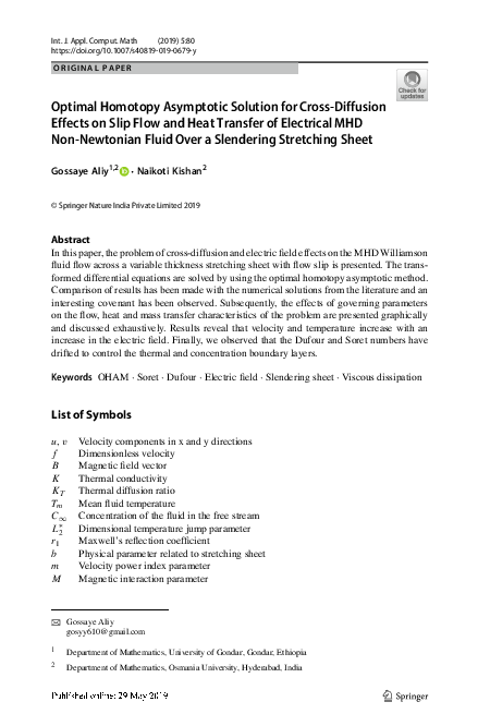(PDF) Optimal Homotopy Asymptotic Solution for Cross-Diffusion Effects on Slip Flow and Heat ...