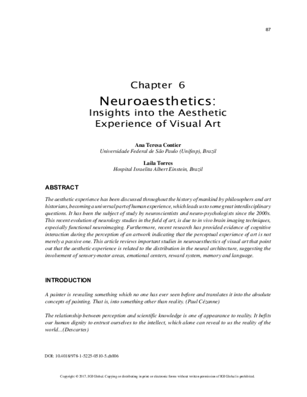 (PDF) Neuroaesthetics