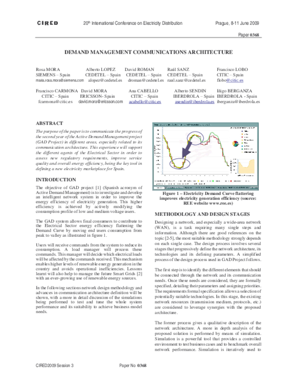 (PDF) Demand management communications architecture