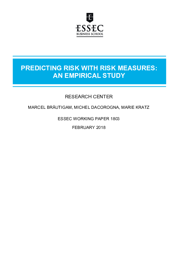 (PDF) Predicting Risk with Risk Measures: An Empirical Study