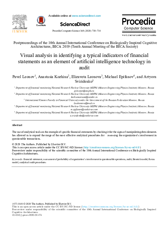 (PDF) Visual analysis in identifying a typical indicators of financial ...