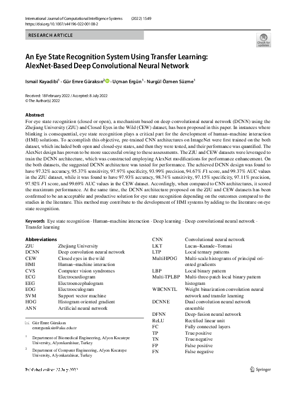 Pdf Eye State Recognition Via Transfer Learning With Alexnet