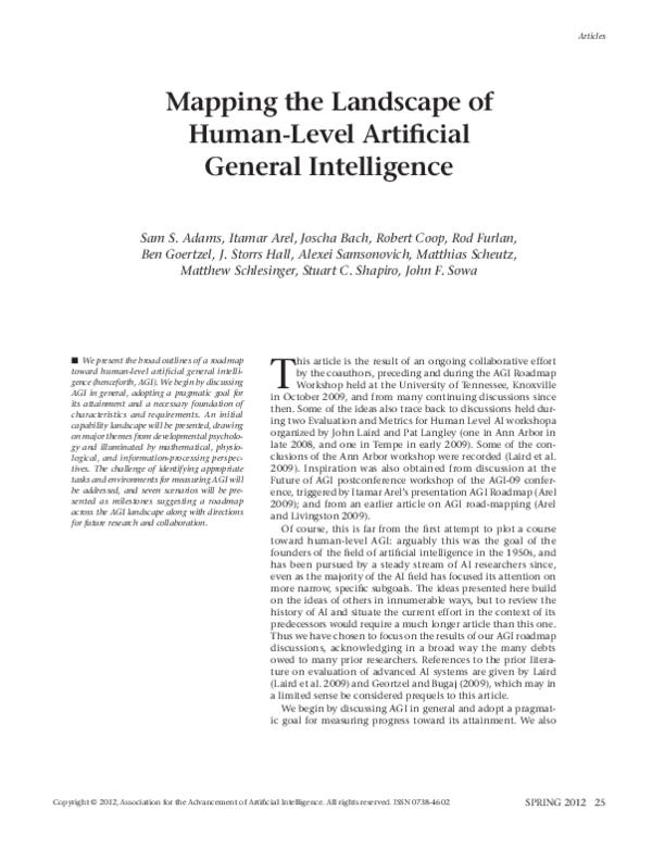 (PDF) Human-Level Artificial General Intelligence