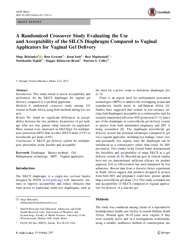 (PDF) A Randomized Crossover Study Evaluating the Use and Acceptability ...