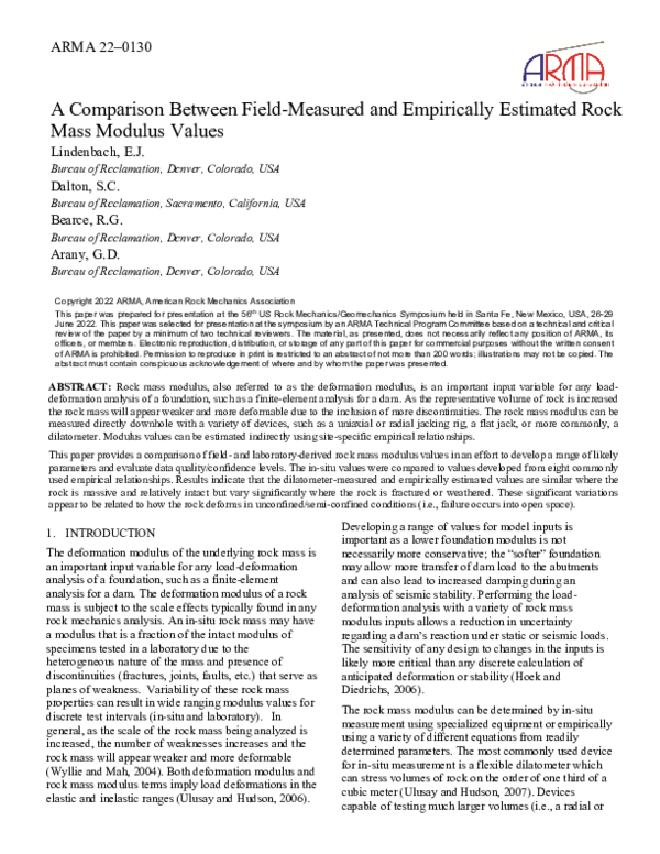 (PDF) A Comparison Between Field-Measured and Empirically Estimated ...