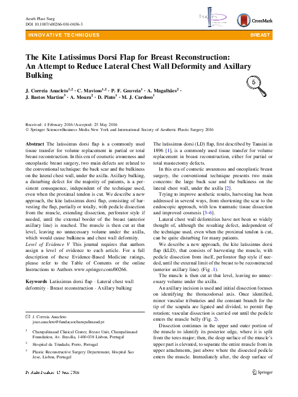 (PDF) The Kite Latissimus Dorsi Flap for Breast Reconstruction: An ...