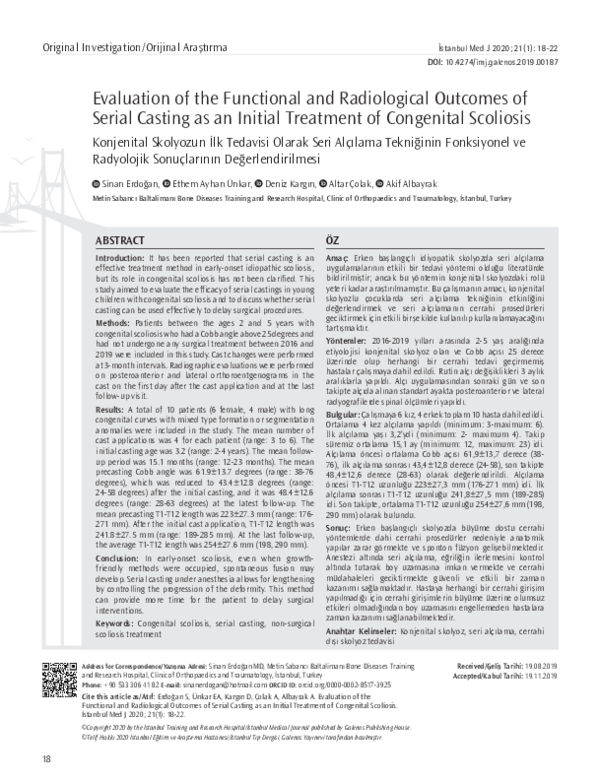 (PDF) Evaluation of the Functional and Radiological Outcomes of Serial ...