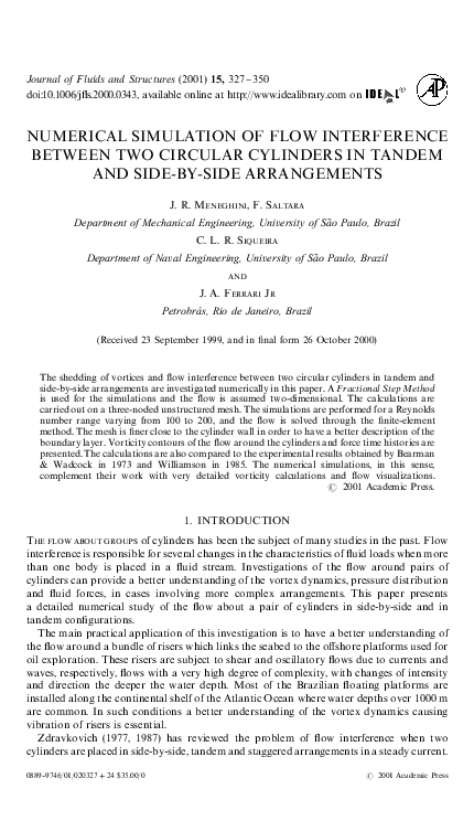 (PDF) Numerical Simulation of Flow Interference Between Two Circular ...