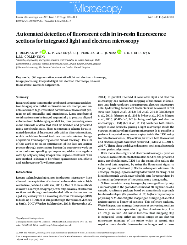 (PDF) Automated detection of fluorescent cells in in-resin fluorescence sections for integrated ...