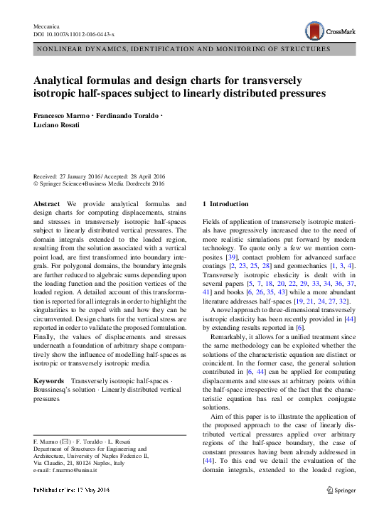 (PDF) Analytical formulas and design charts for transversely isotropic half-spaces subject to ...