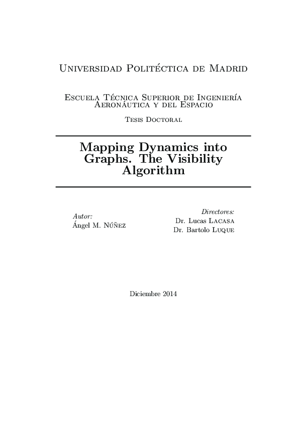 Pdf Mapping Dynamics Into Graphs The Visibility Algorithm Nuñez 7651