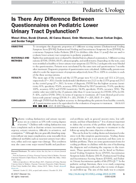 (PDF) Is There Any Difference Between Questionnaires on Pediatric Lower ...