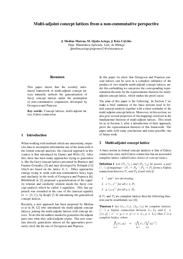 (PDF) Multi-adjoint concept lattices from a non-commutative perspective