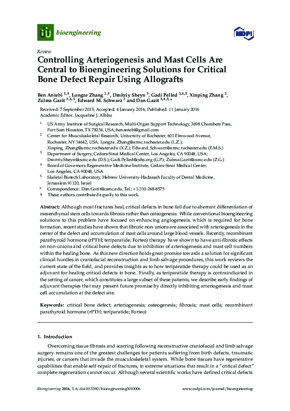 (PDF) Controlling Arteriogenesis and Mast Cells Are Central to ...