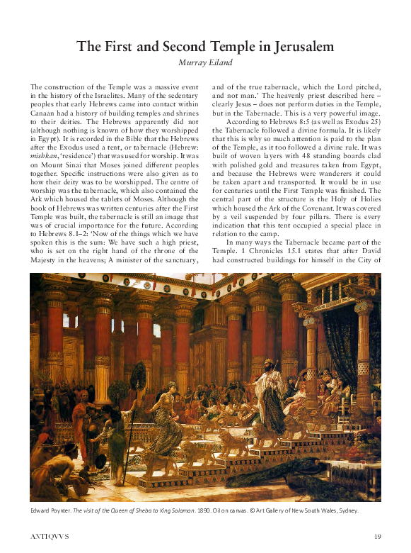 (PDF) 'The First and Second Temple in Jerusalem', Antiqvvs 2:2, 19-24 ...