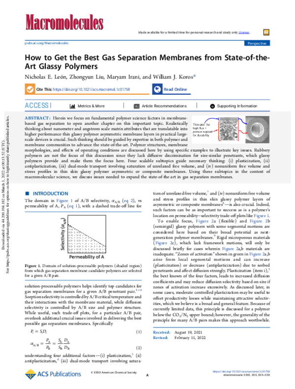 (PDF) How to Get the Best Gas Separation Membranes from State-of-the ...