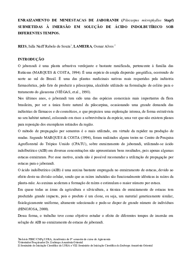 (PDF) Enraizamento de miniestacas de jaborandi (Pilocarpus microphyllus ...