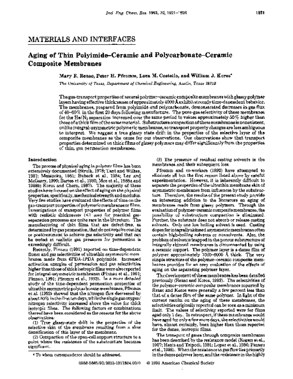 (PDF) Aging of thin polyimide-ceramic and polycarbonate-ceramic ...