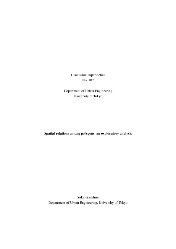 (PDF) Spatial relations among polygons: an exploratory analysis