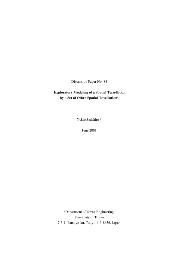 (PDF) Exploratory modeling of a spatial tessellation by a set of other ...