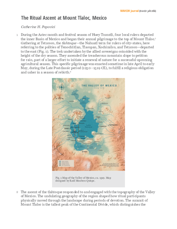 (PDF) The Ritual Ascent at Mount Tlaloc, Mexico