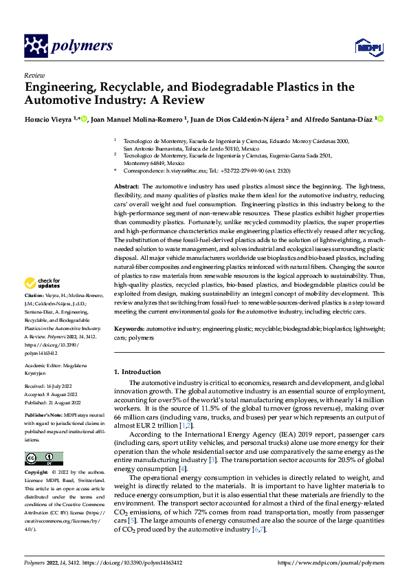 (PDF) Engineering, Recyclable, and Biodegradable Plastics in the ...